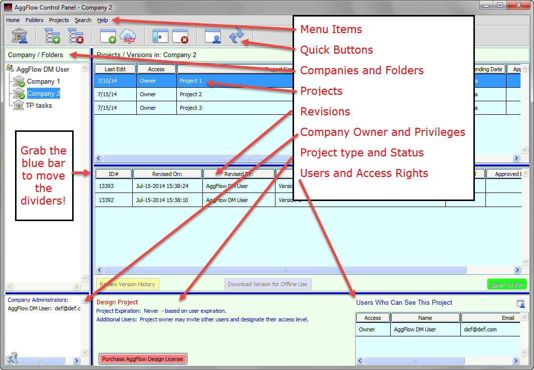 AggFlow DM Control Panel